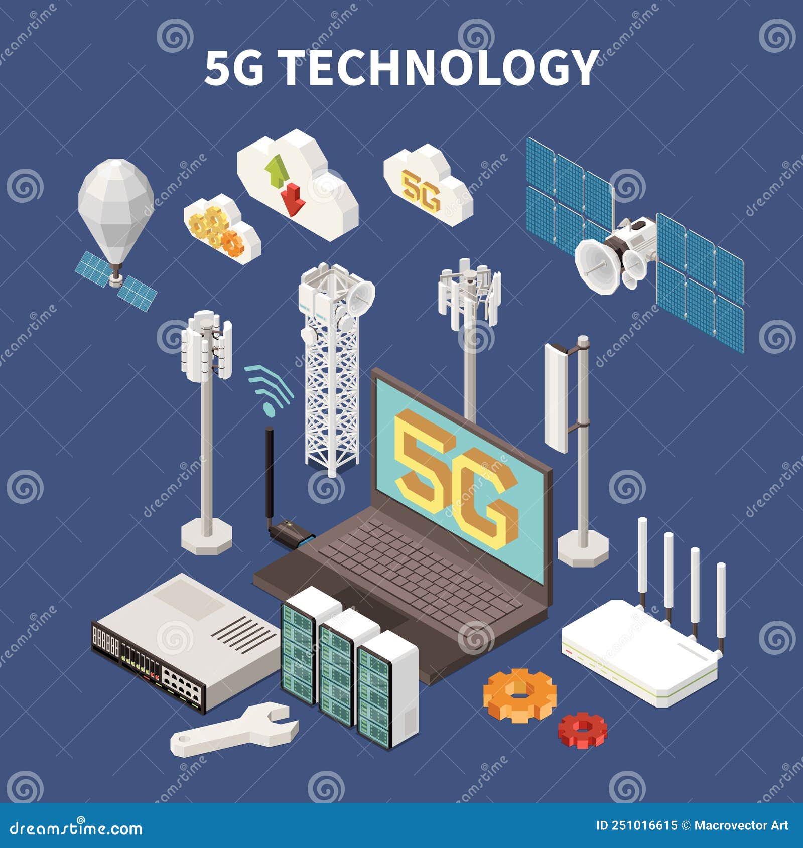 Internet Isometric Composition Stock Vector - Illustration of card ...