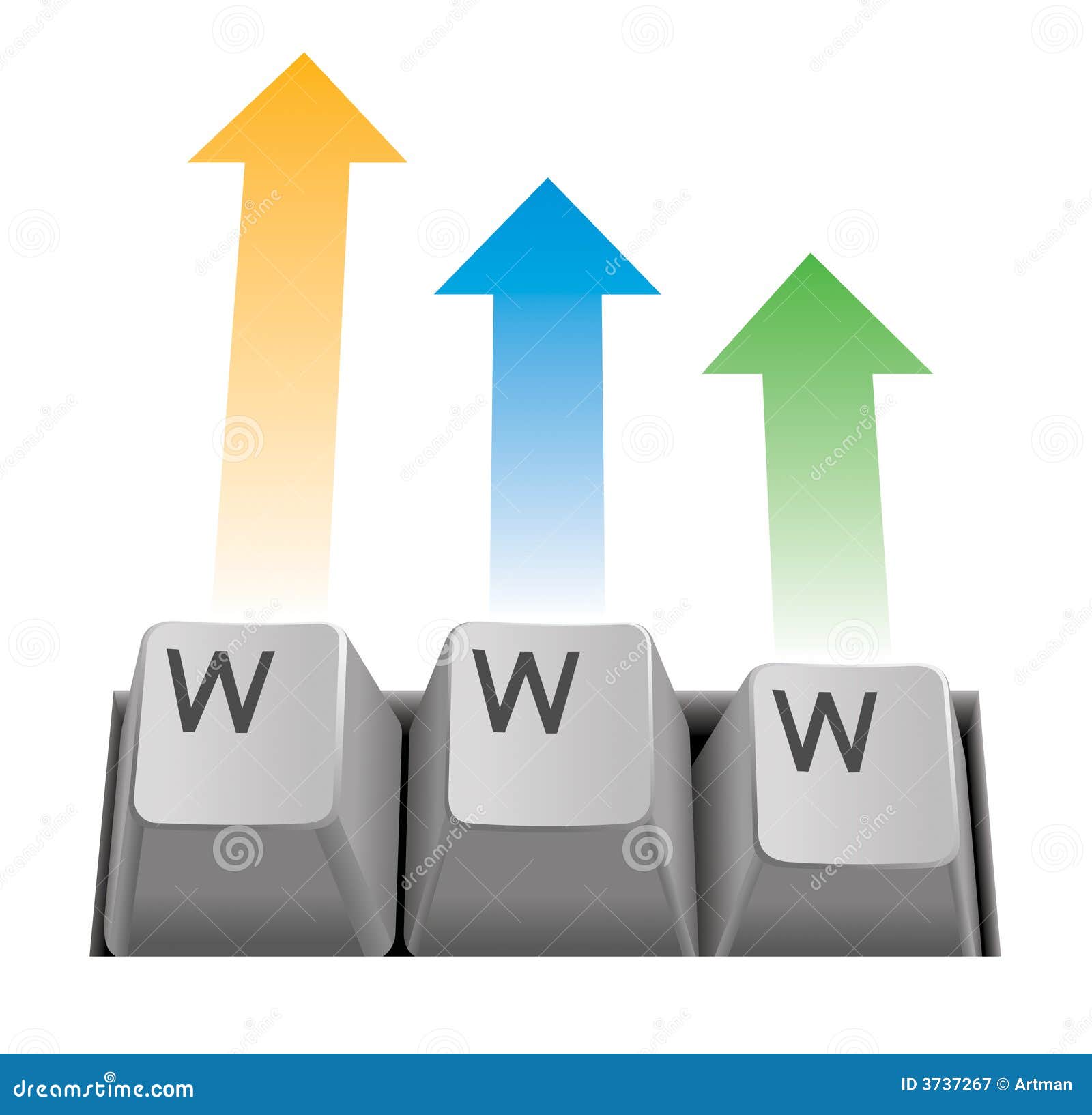 Internet Keys & Color Arrows Stock Vector - Illustration of illustrate ...