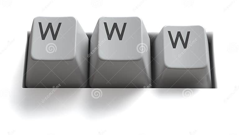 Internet Keys / Www / Isolated Stock Illustration - Illustration of ...