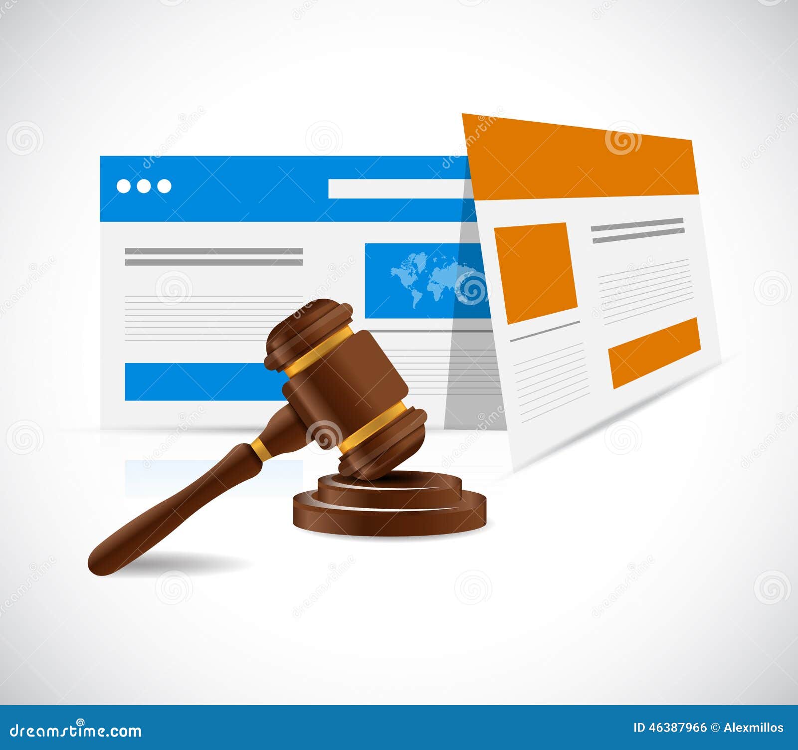 Internet Law Concept Illustration Design Stock Illustration ...