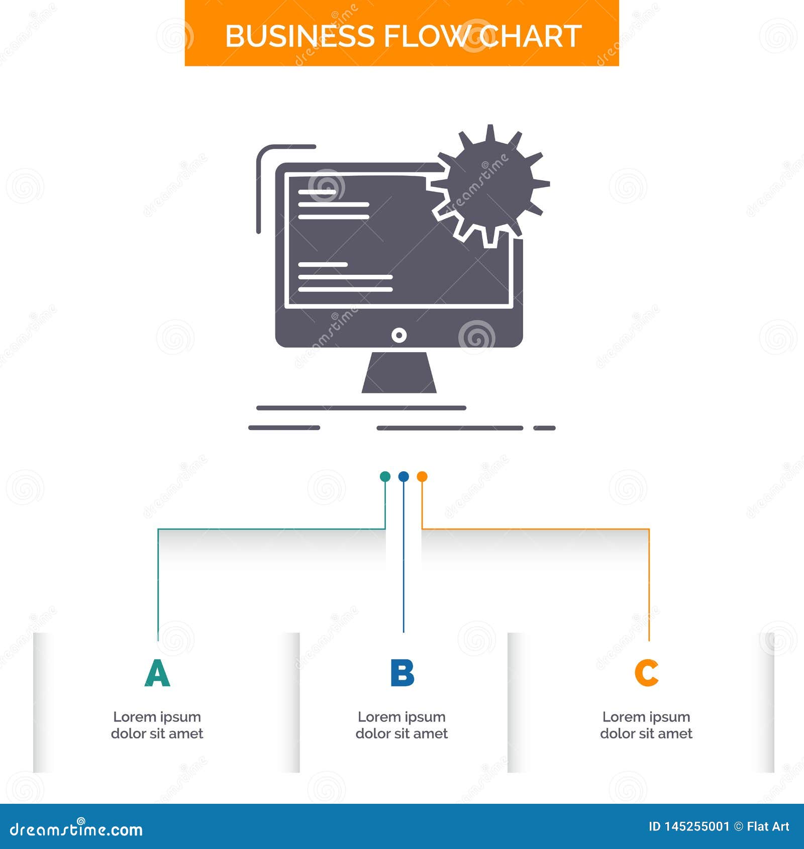 Internet, Layout, Page, Site, Static Business Flow Chart Design with 3 ...