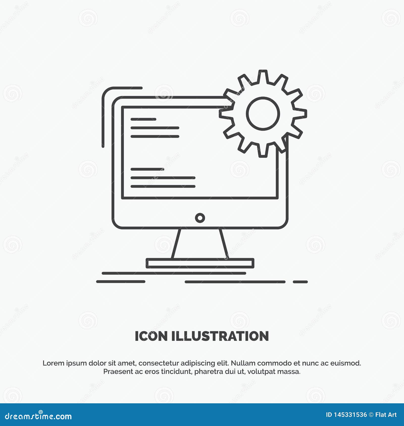 Internet, Layout, Page, Site, Static Icon. Line Vector Gray Symbol for UI and UX, Website or ...
