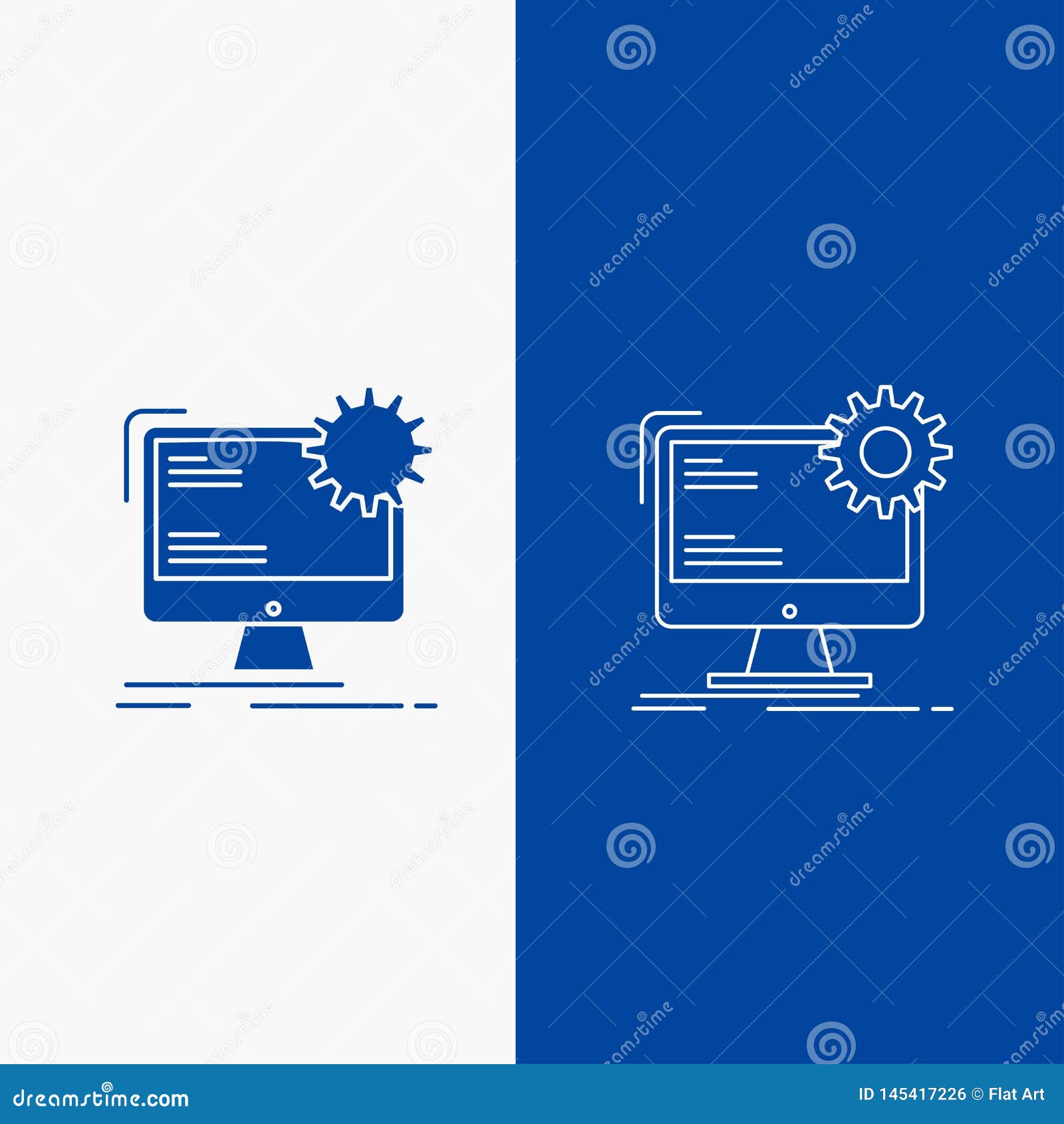 Internet, Layout, Page, Site, Static Line and Glyph Web Button in Blue Color Vertical Banner for ...