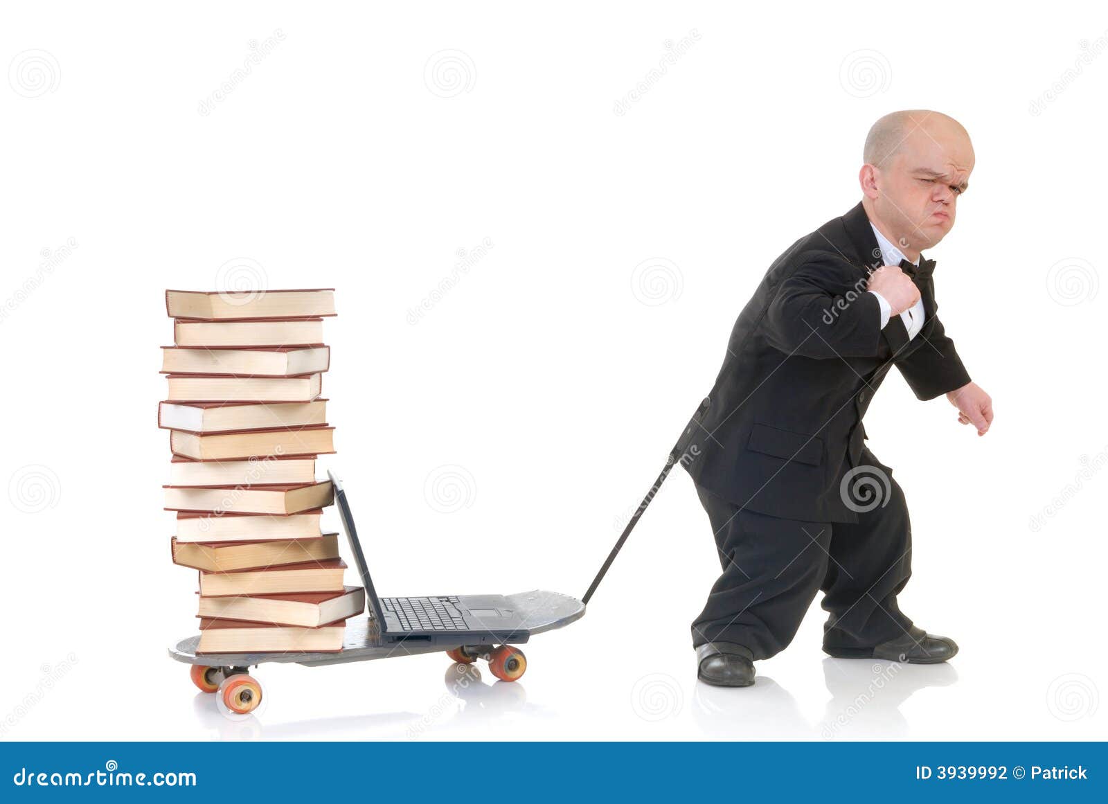 Internet Library Dwarf Surfing Stock Photo - Image of book, autosomal ...