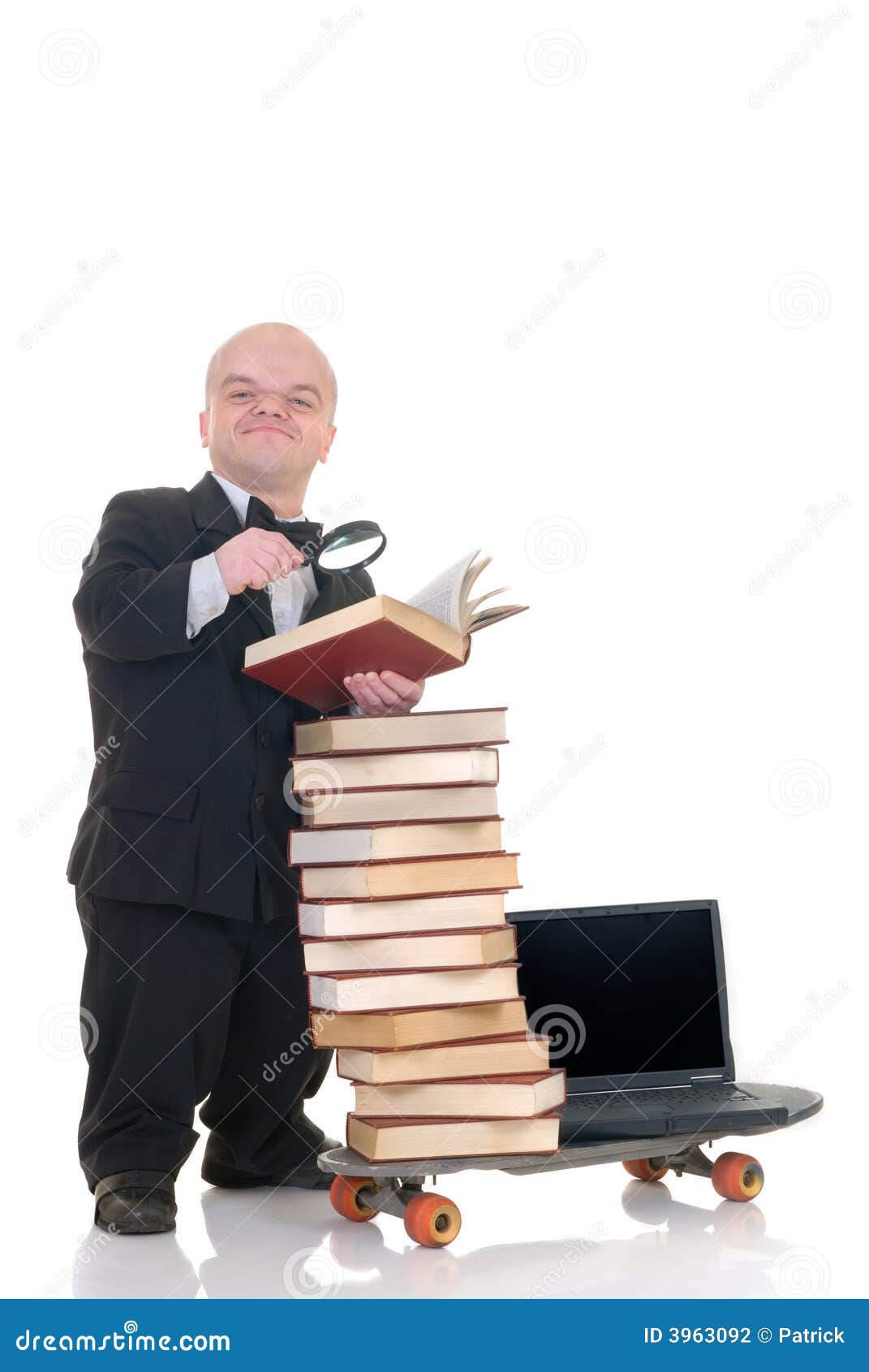 Internet Library Dwarf Surfing Stock Photo - Image of high, dominant ...