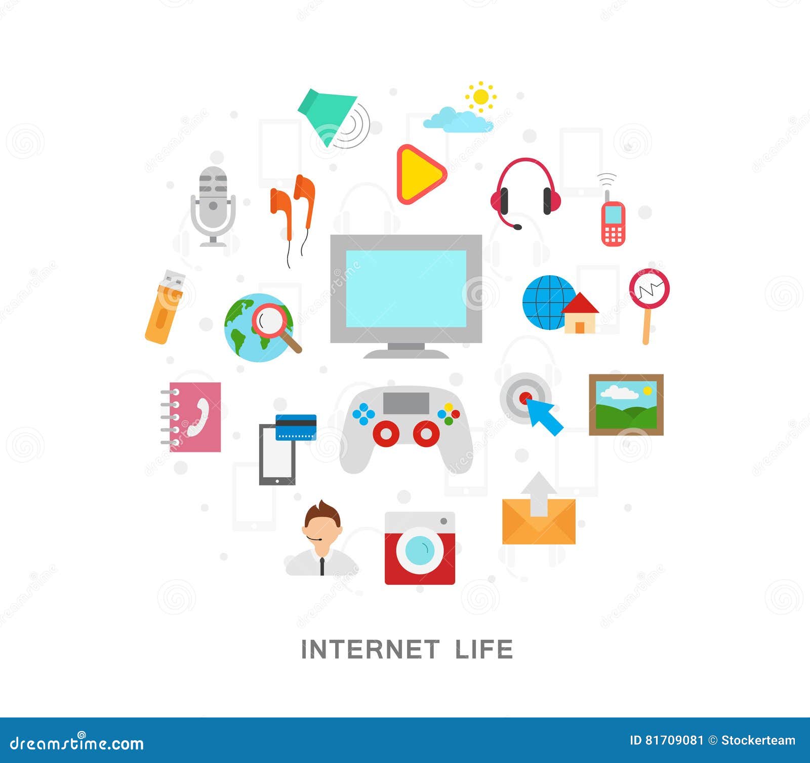 Internet And Life - Pictured As A Word Internet And A Wreck Ball To ...