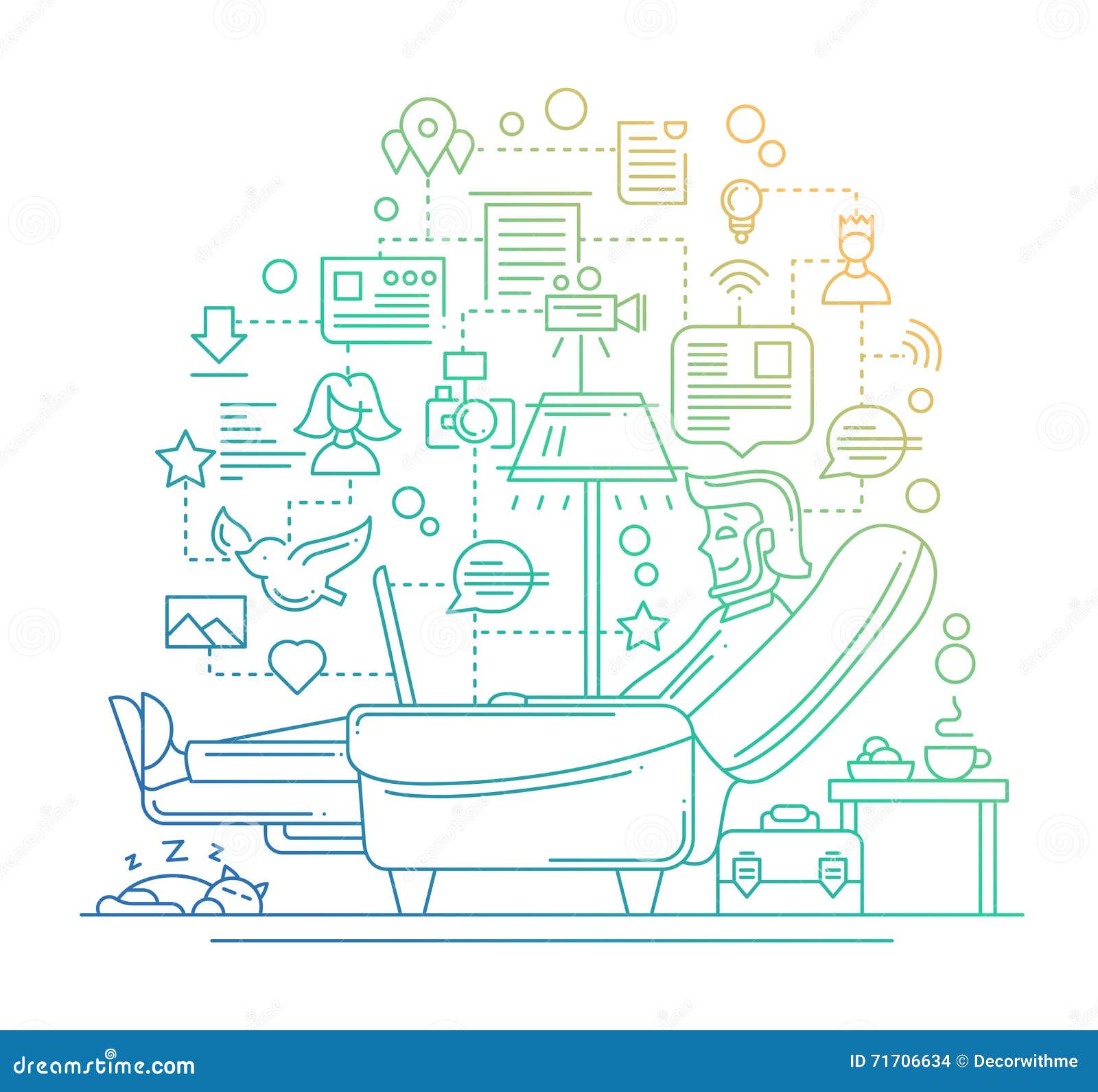 Internet And Life - Pictured As A Word Internet And A Wreck Ball To ...