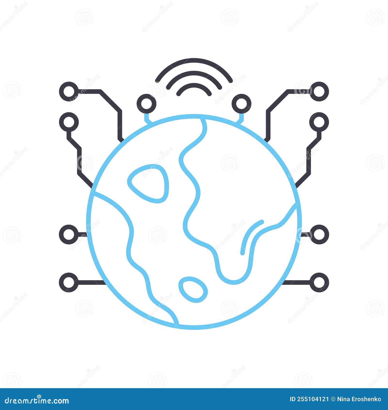 Internet Line Icon, Outline Symbol, Vector Illustration, Concept Sign ...