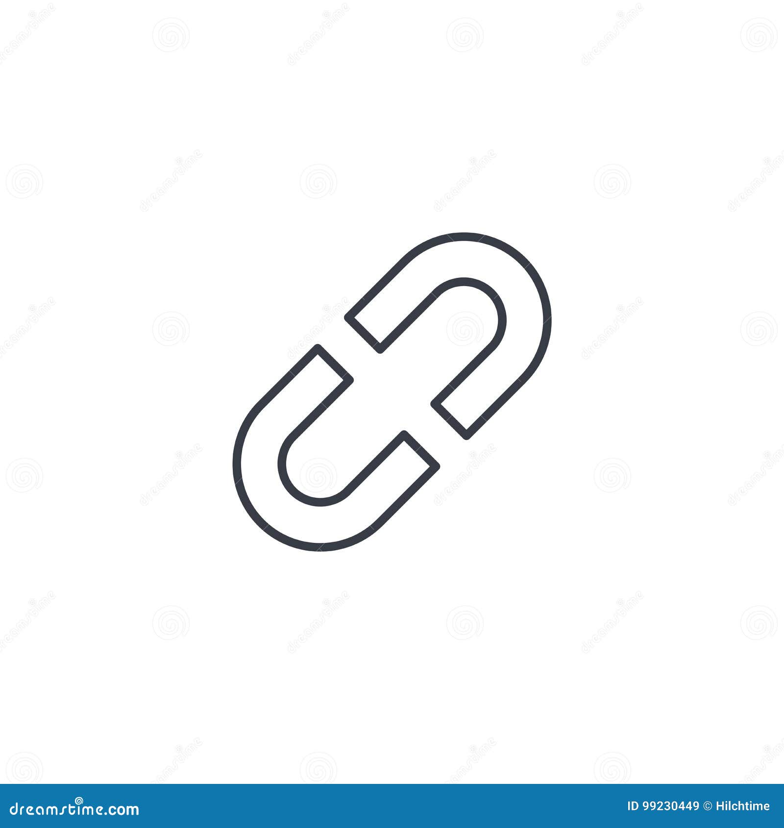 Internet Link, Broken Chain Thin Line Icon. Linear Vector Symbol Stock ...