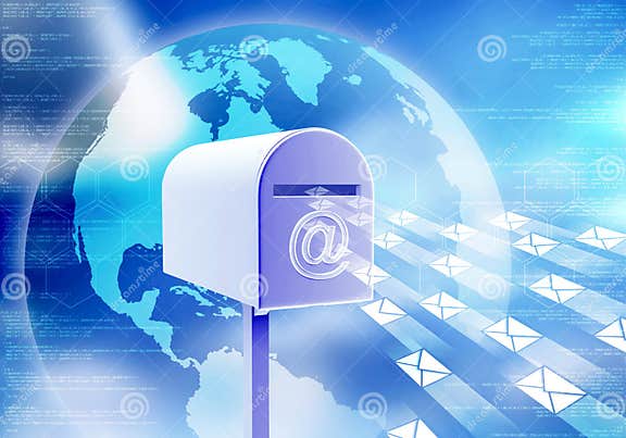Internet Mail Concept stock illustration. Illustration of connection ...