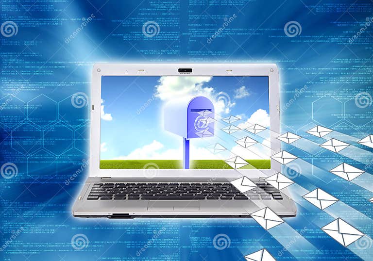 Internet Mail Concept stock illustration. Illustration of blue - 27439192