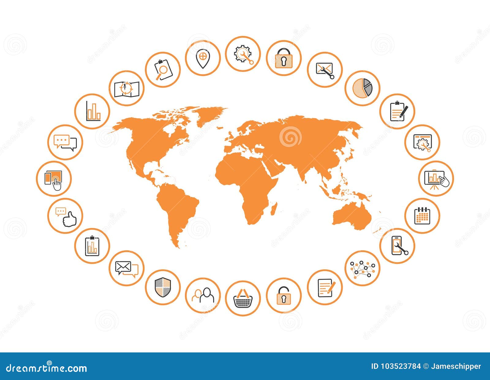 Internet management map stock vector. Illustration of interface - 103523784