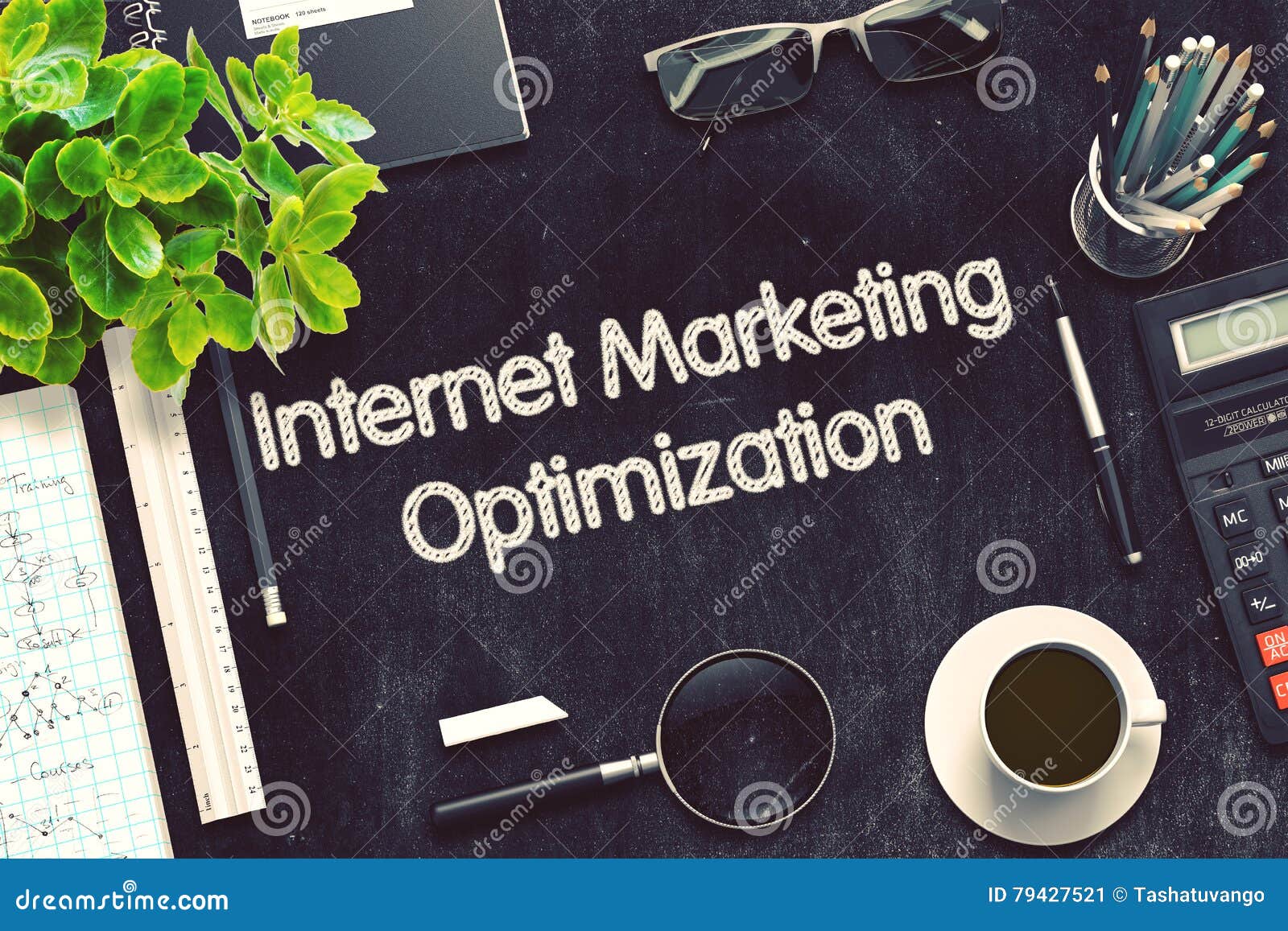 Internet Marketing Optimization Concept. 3D Render. Stock Image - Image ...