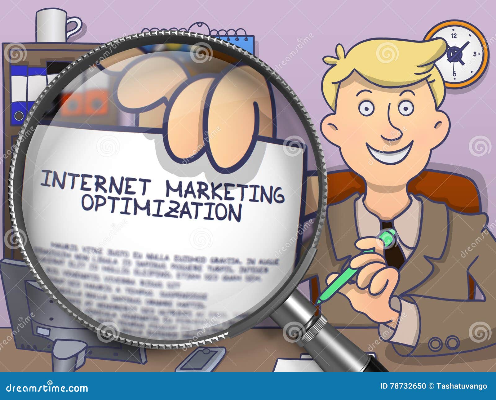 Internet Marketing Optimization through Magnifier. Doodle Style. Stock ... Internet Marketing Optimization through Magnifier. Doodle Style. Stock ...