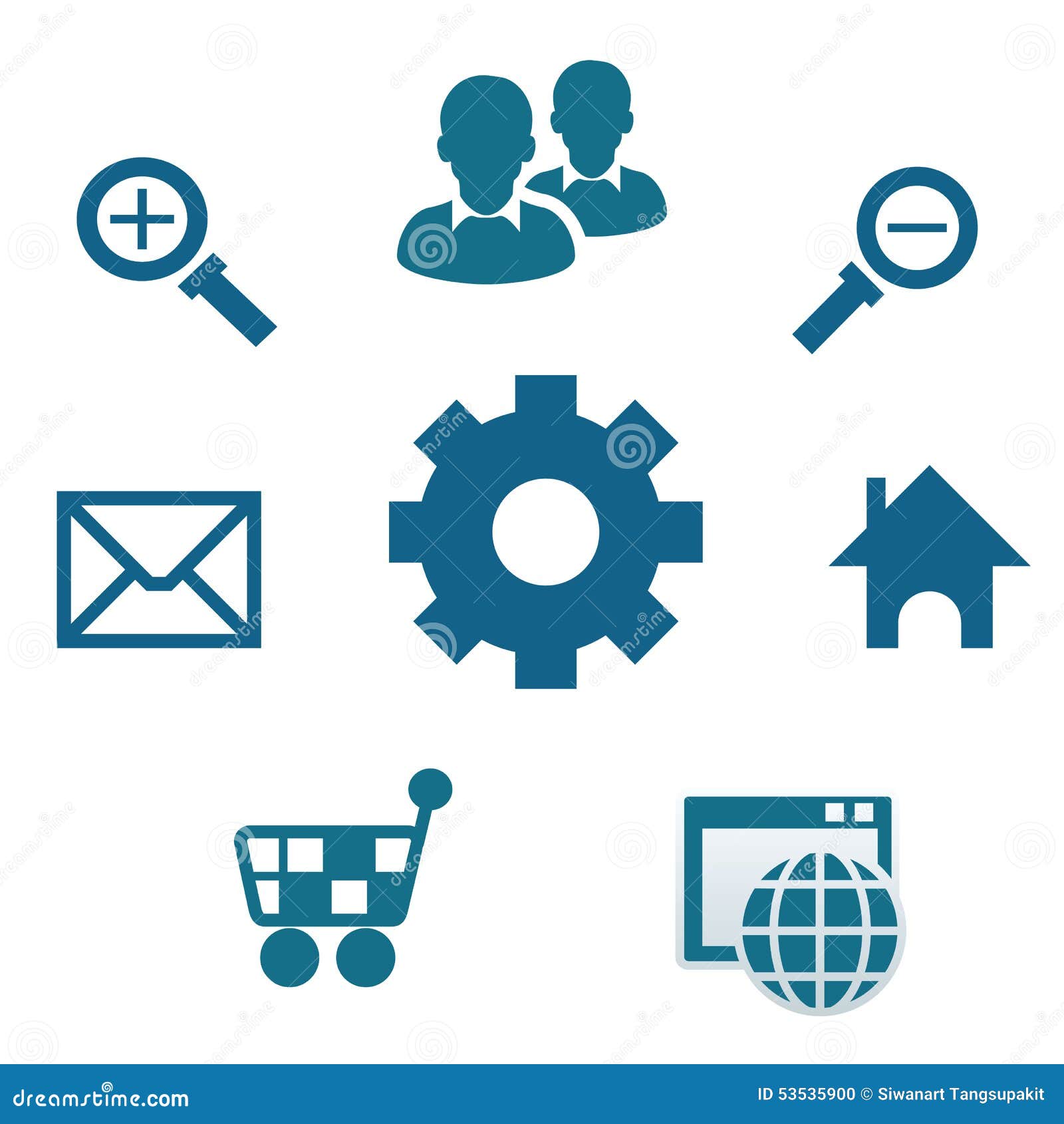 Internet Media and Communication Icon Stock Vector - Illustration of ...