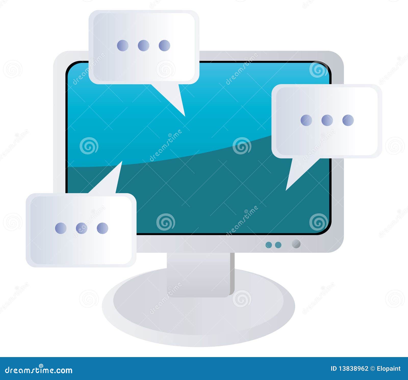 Internet messages stock illustration. Illustration of blue - 13838962