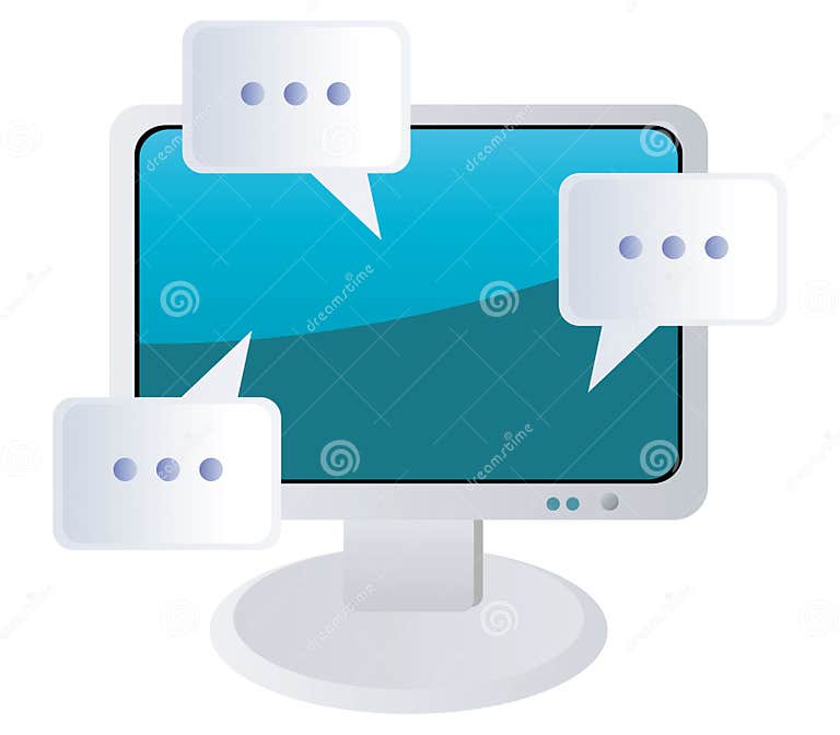 Internet messages stock illustration. Illustration of blue - 13838962