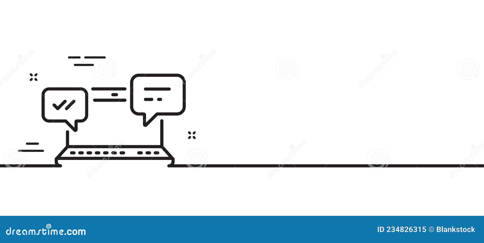 Internet Messages Icon. Chat or Conversation. Minimal Line Pattern ...