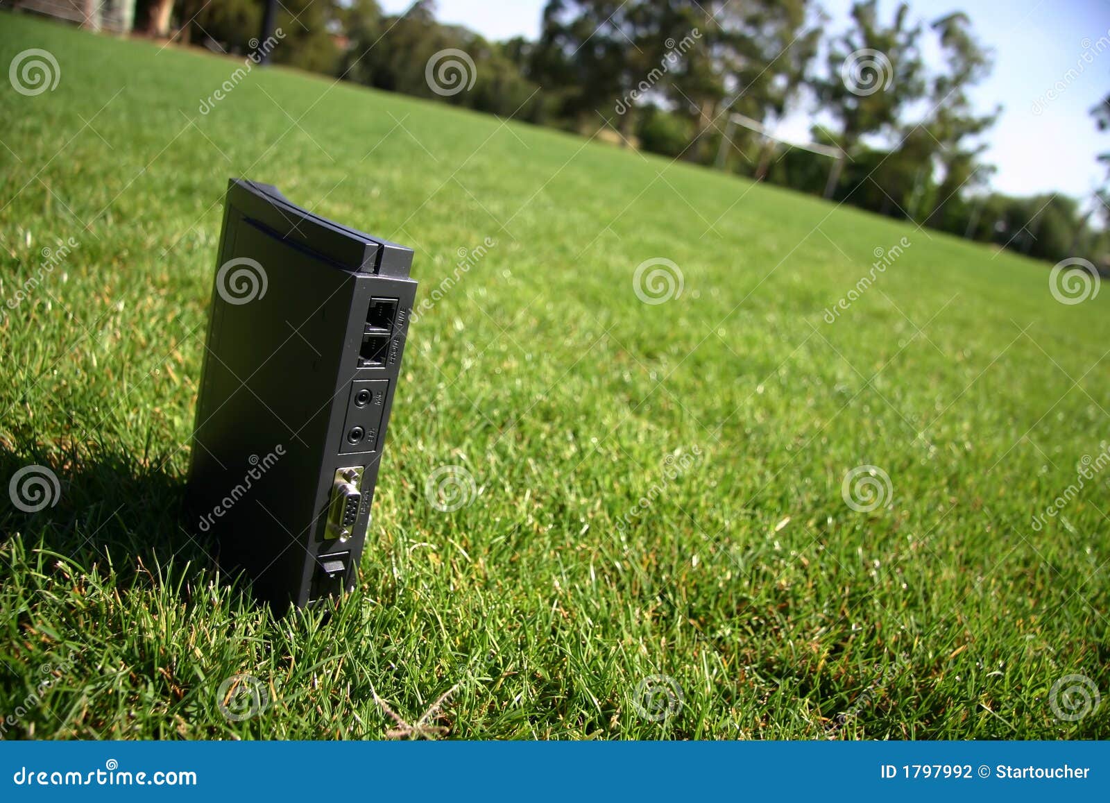 Internet Modem on Green Grass Stock Photo - Image of digital, object ...