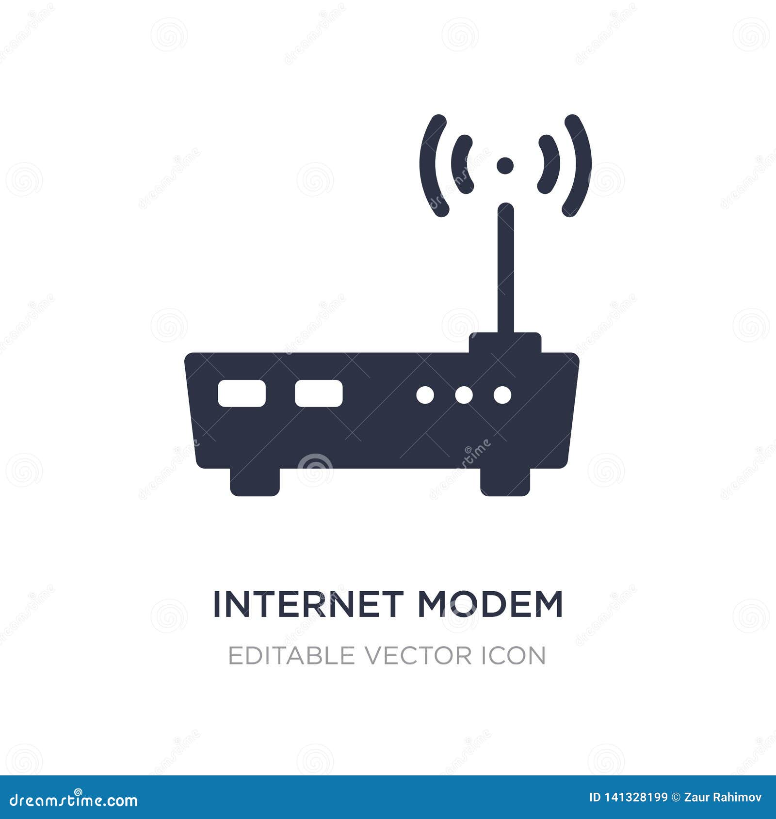 Internet Modem Icon on White Background. Simple Element Illustration ...
