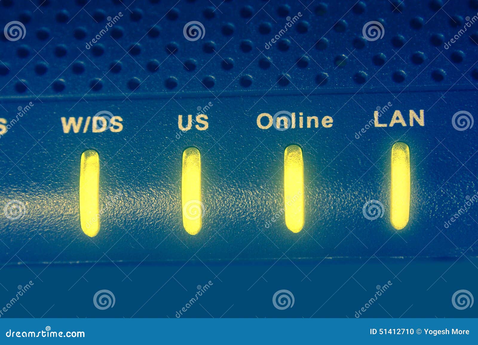 Internet modem with lights stock photo. Image of line - 51412710