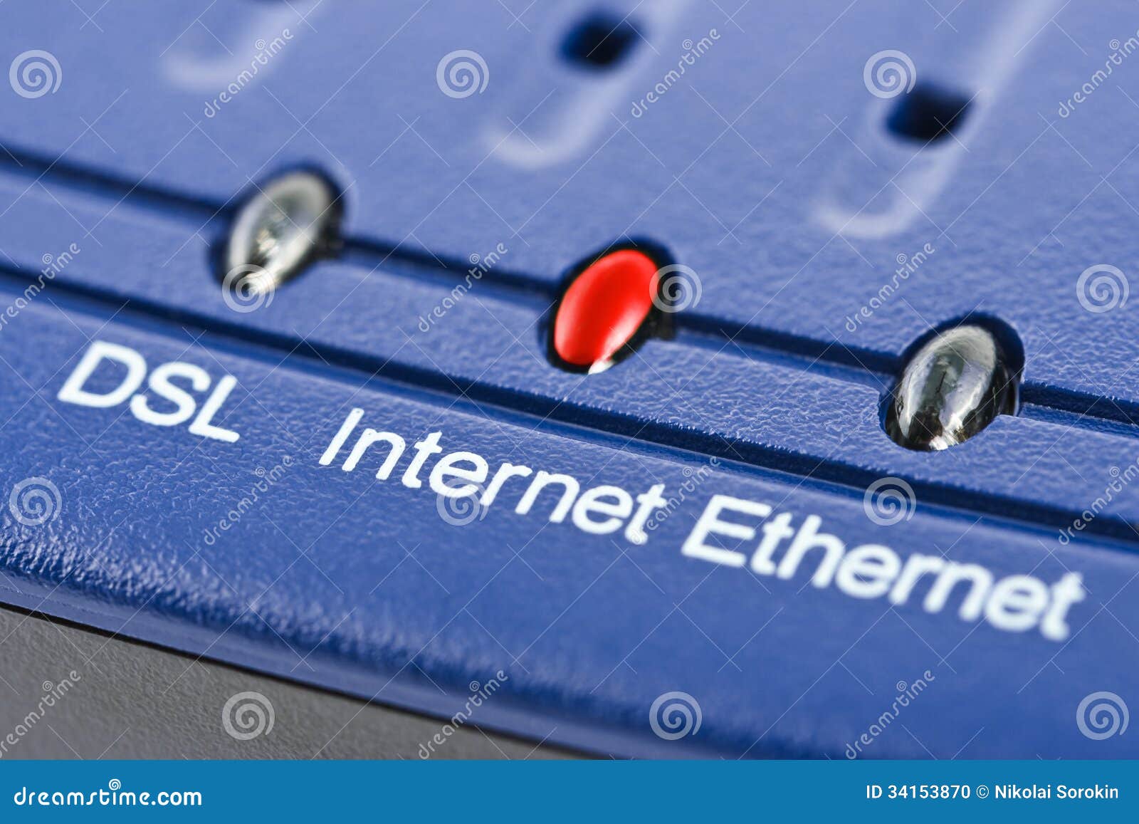 Internet Modem Sharing WiFi On A Brown Desk Royalty-Free Stock ...