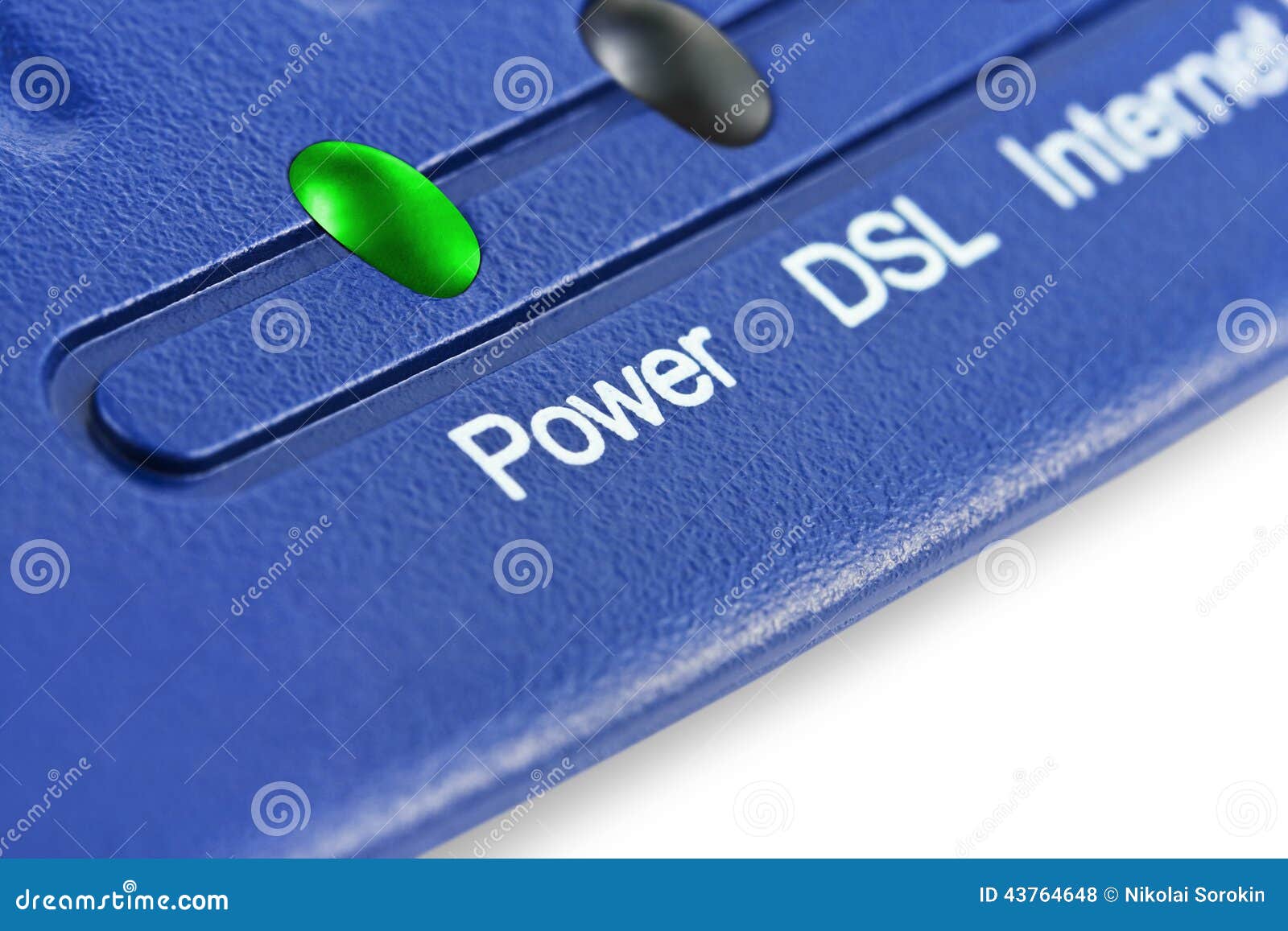 Internet Modem Sharing WiFi On A Brown Desk Royalty-Free Stock ...