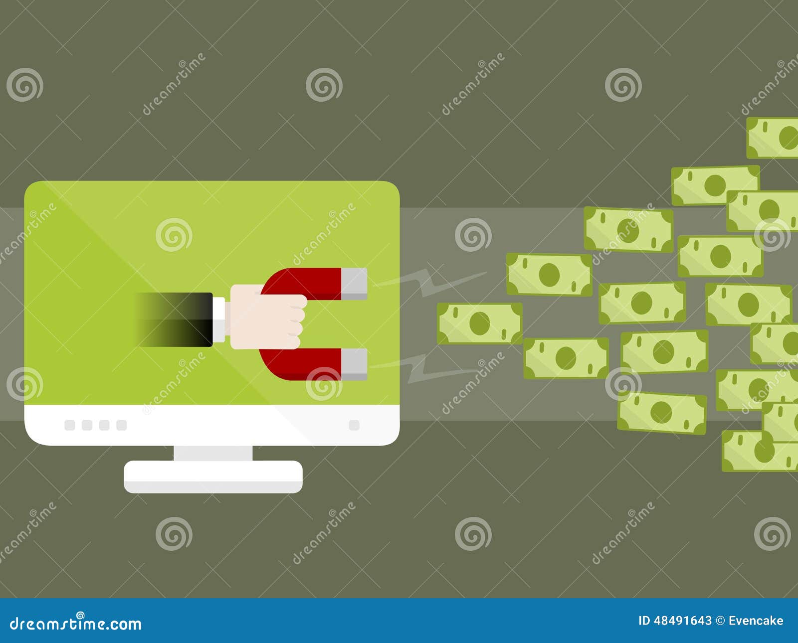 Internet money stock vector. Illustration of design, attract - 48491643