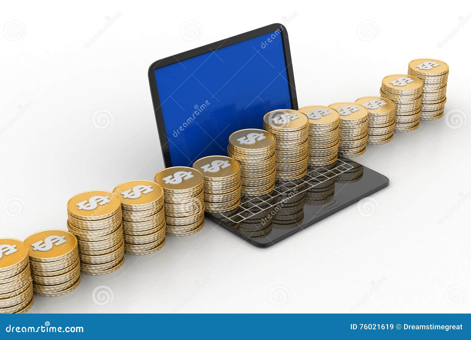 Internet money concept stock illustration. Illustration of fortune ...