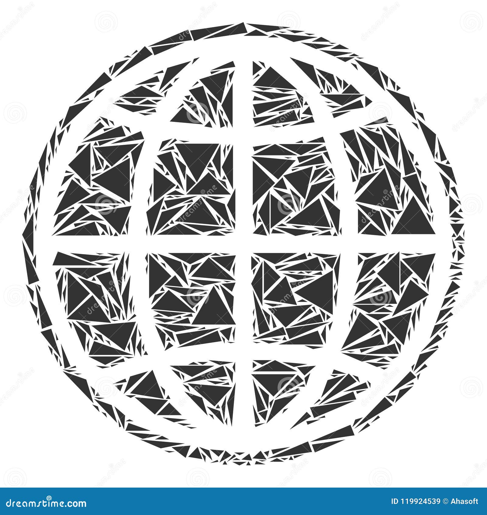 Internet Mosaic of Triangles Stock Vector - Illustration of element ...