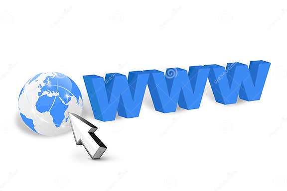 Internet with mouse cursor stock illustration. Illustration of ...