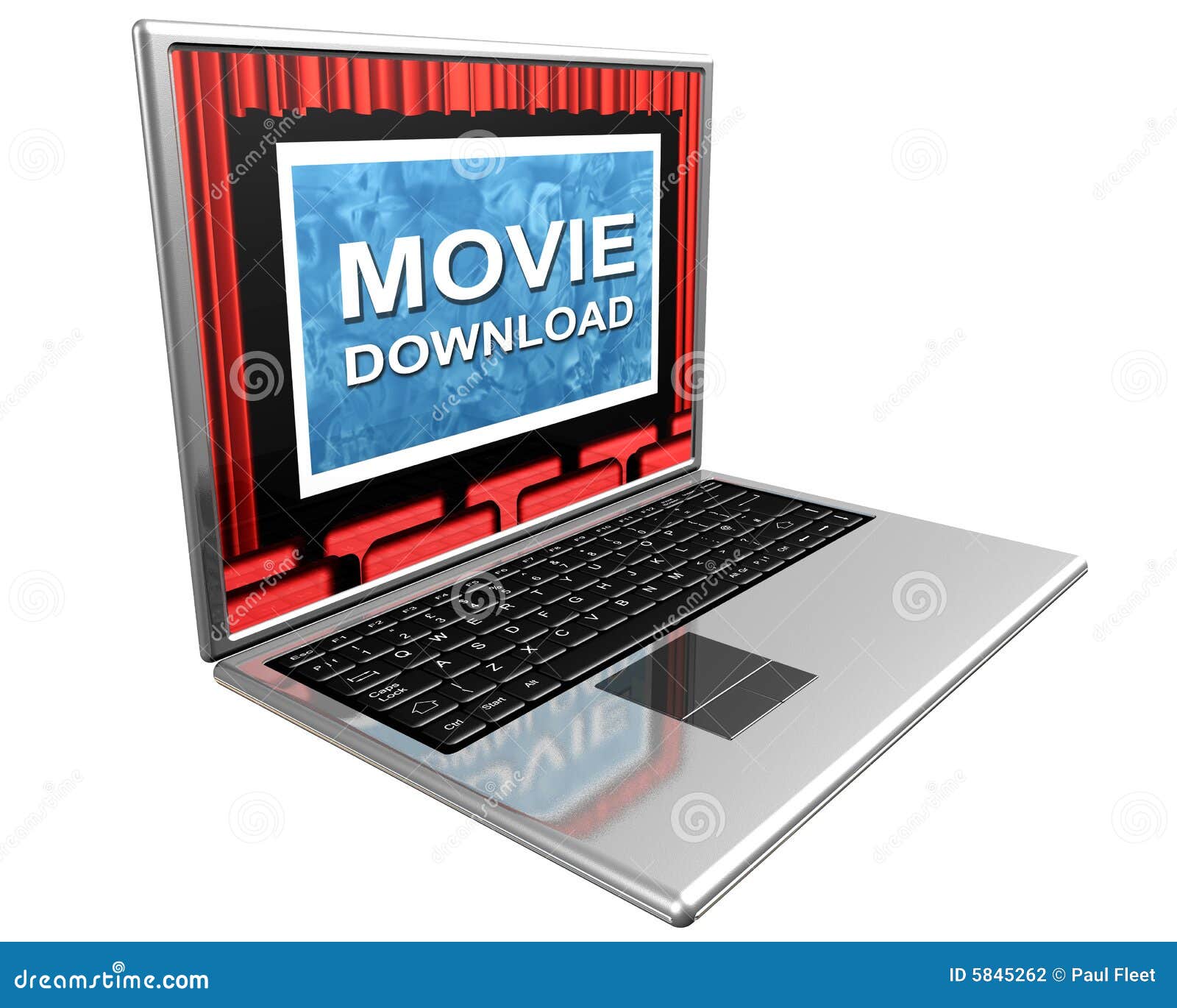 Internet movies stock illustration. Illustration of computer - 5845262