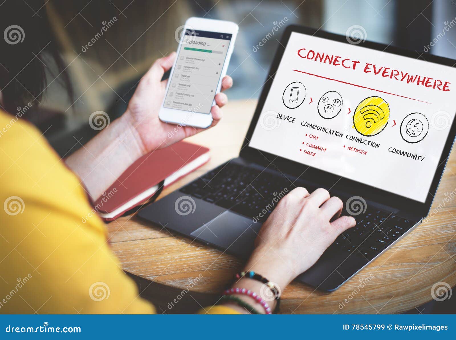 Internet Multimedia Technology Networking Concept Stock Image - Image ...