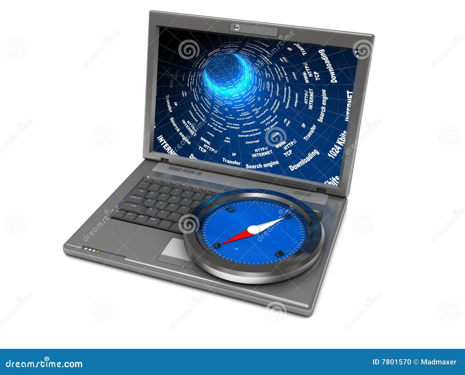 Internet-Navigation stock abbildung. Illustration von blau - 7801570