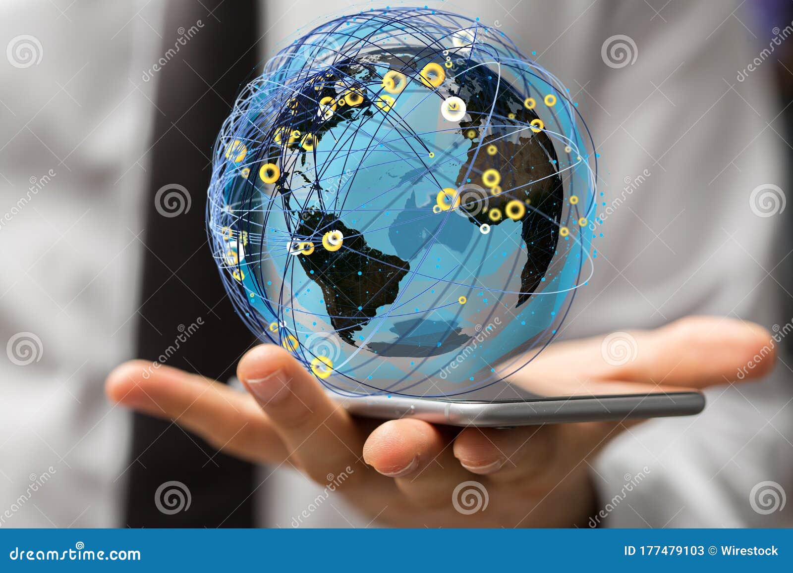 A Internet Net and Data Digital Concept Stock Image - Image of glowing ...