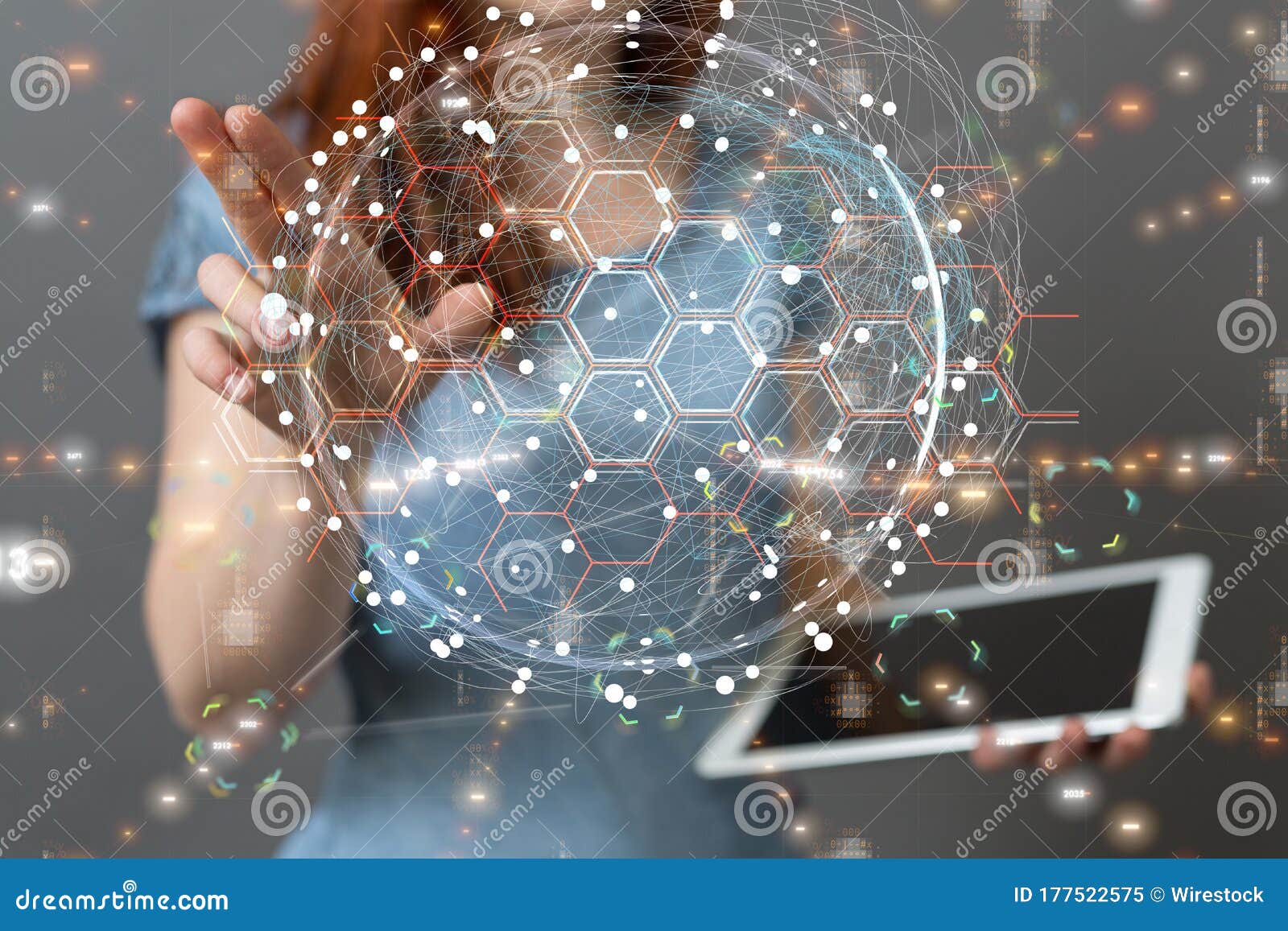 A Internet Net and Data Digital Concept Stock Image - Image of team ...