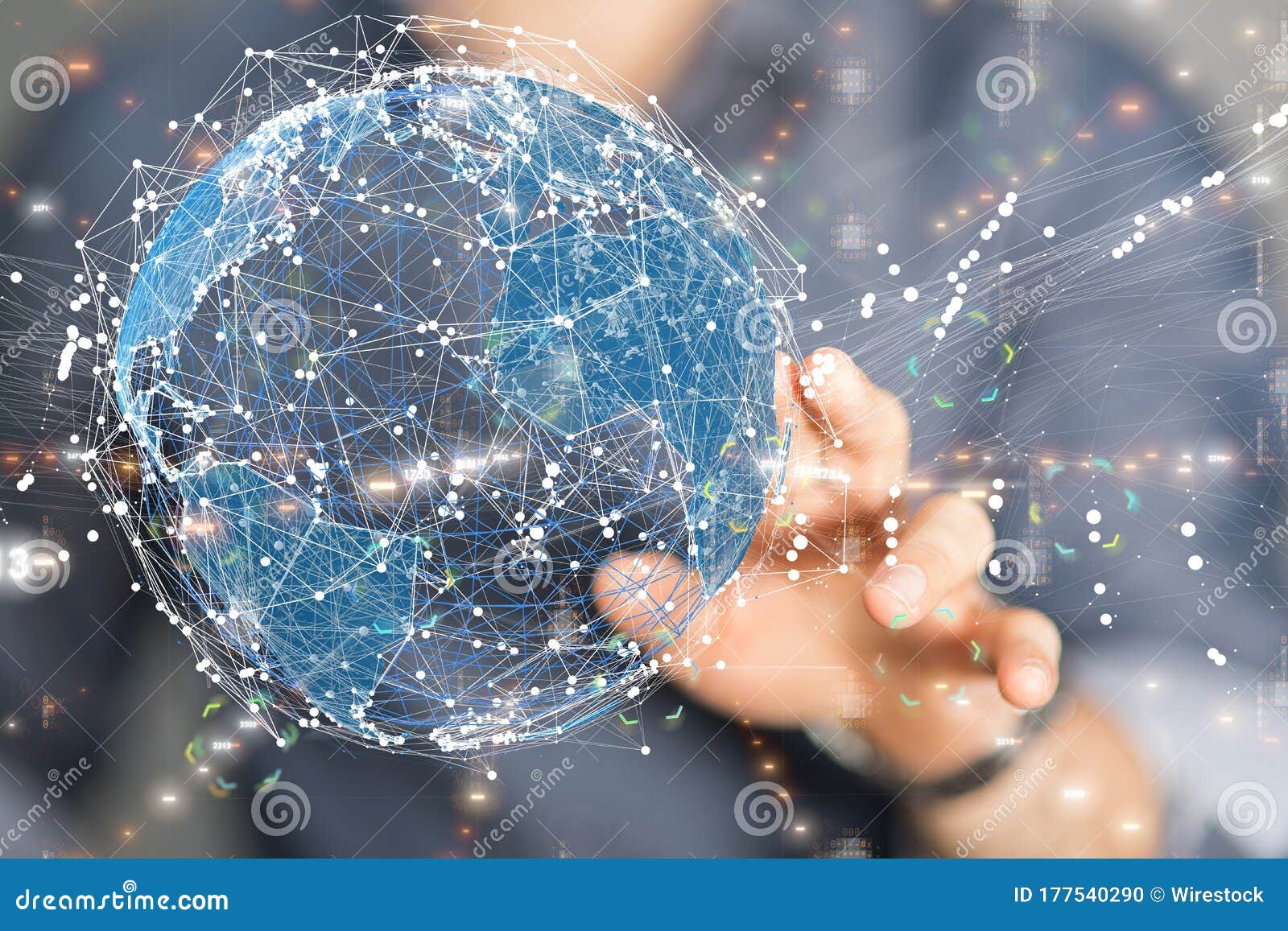 A Internet Net and Data Digital Concept Stock Photo - Image of contact ...