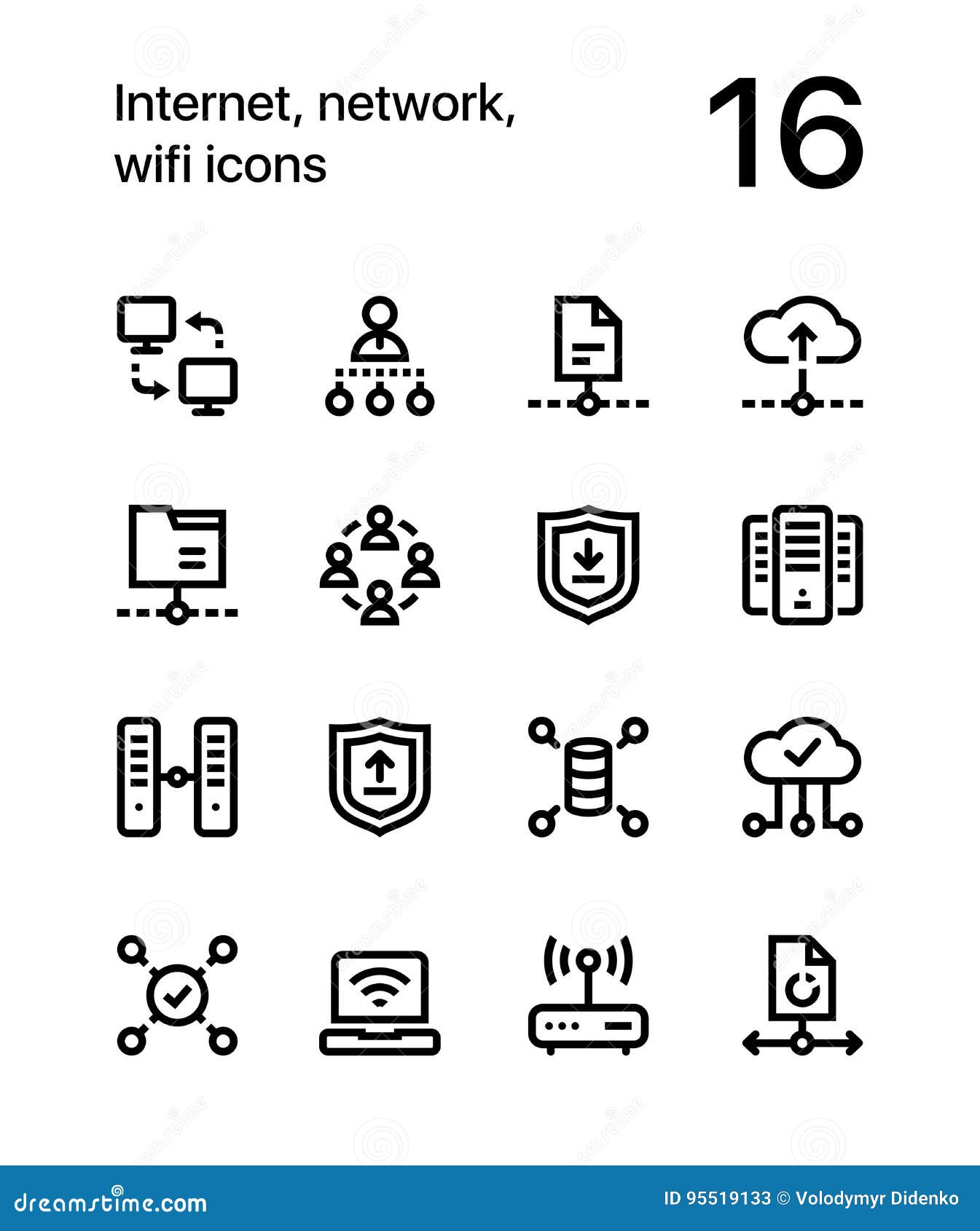 Internet, Netwerk, Wifipictogrammen Voor Web En Mobiel Ontwerppak 3 ...