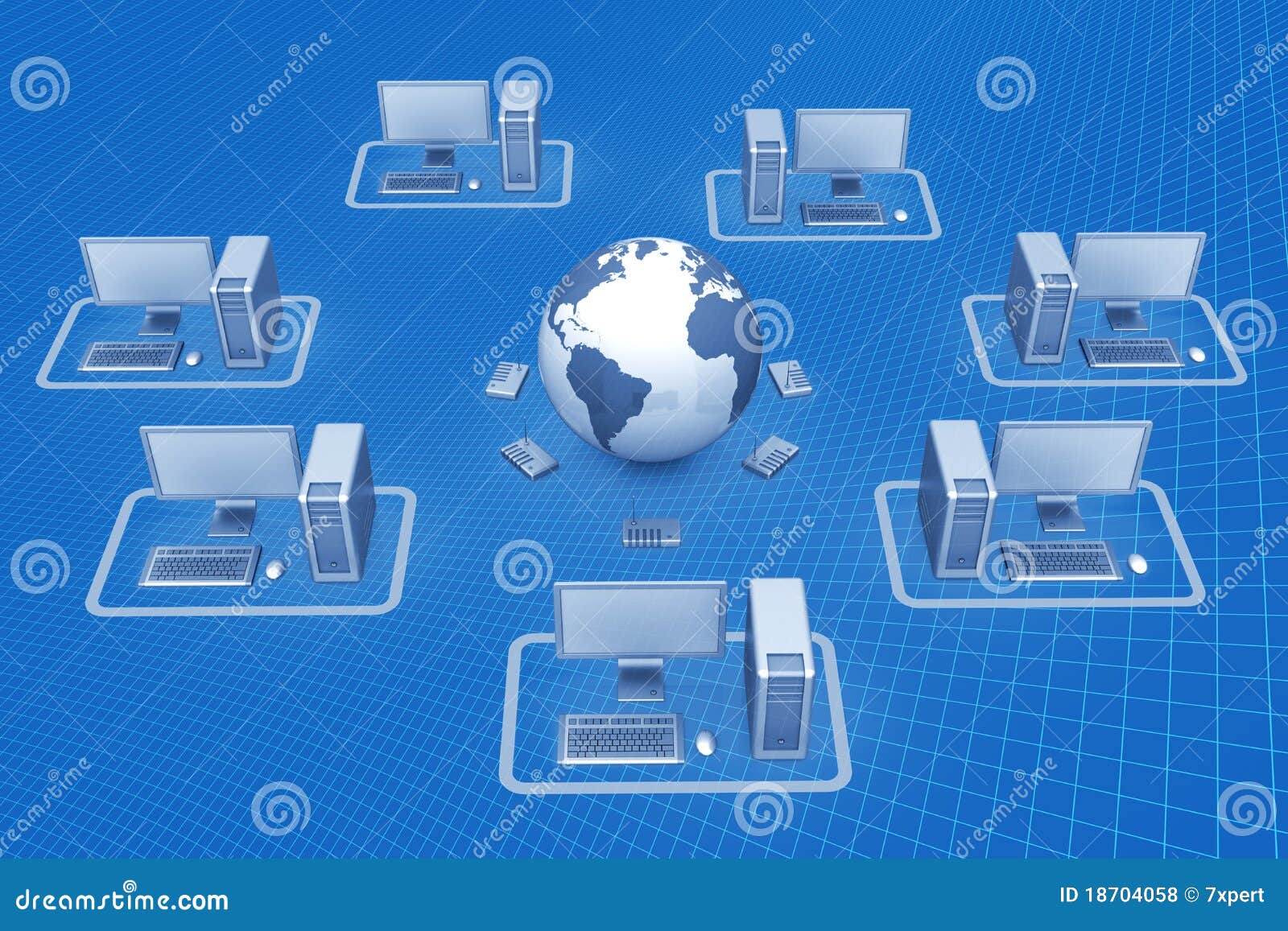 Internet network stock illustration. Illustration of global - 18704058