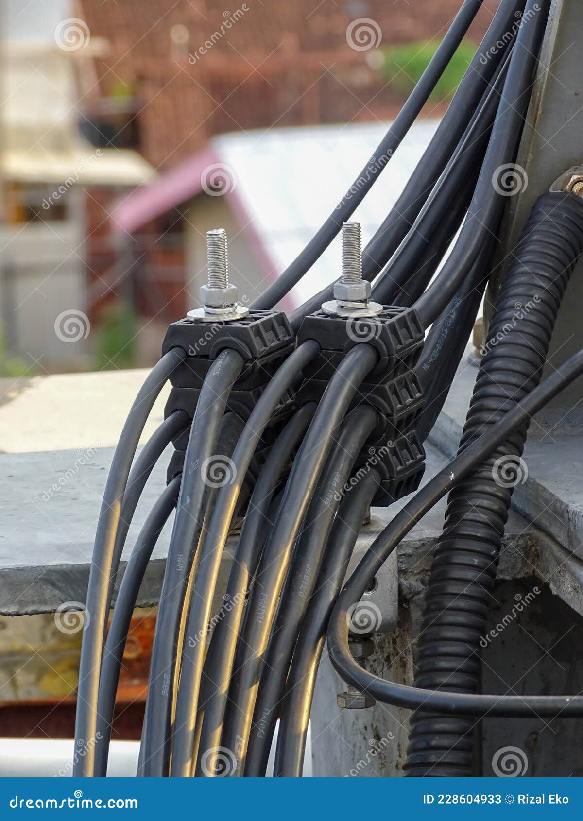 Internet Network Cable Connection, Telecommunication Tower Stock Image ...