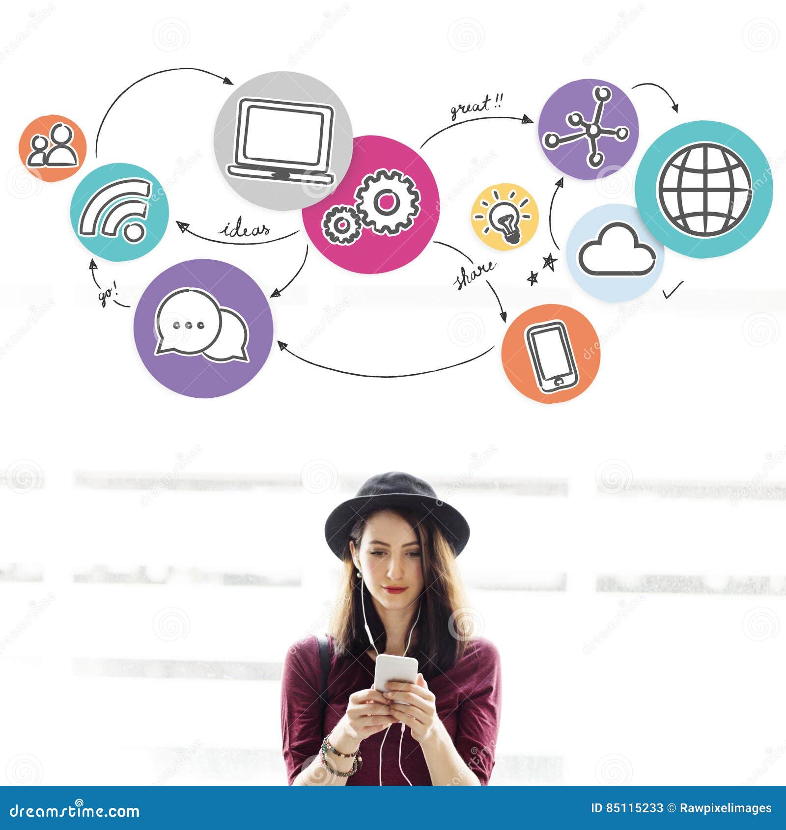 Internet Network Communication Connection Concept Stock Image - Image ...