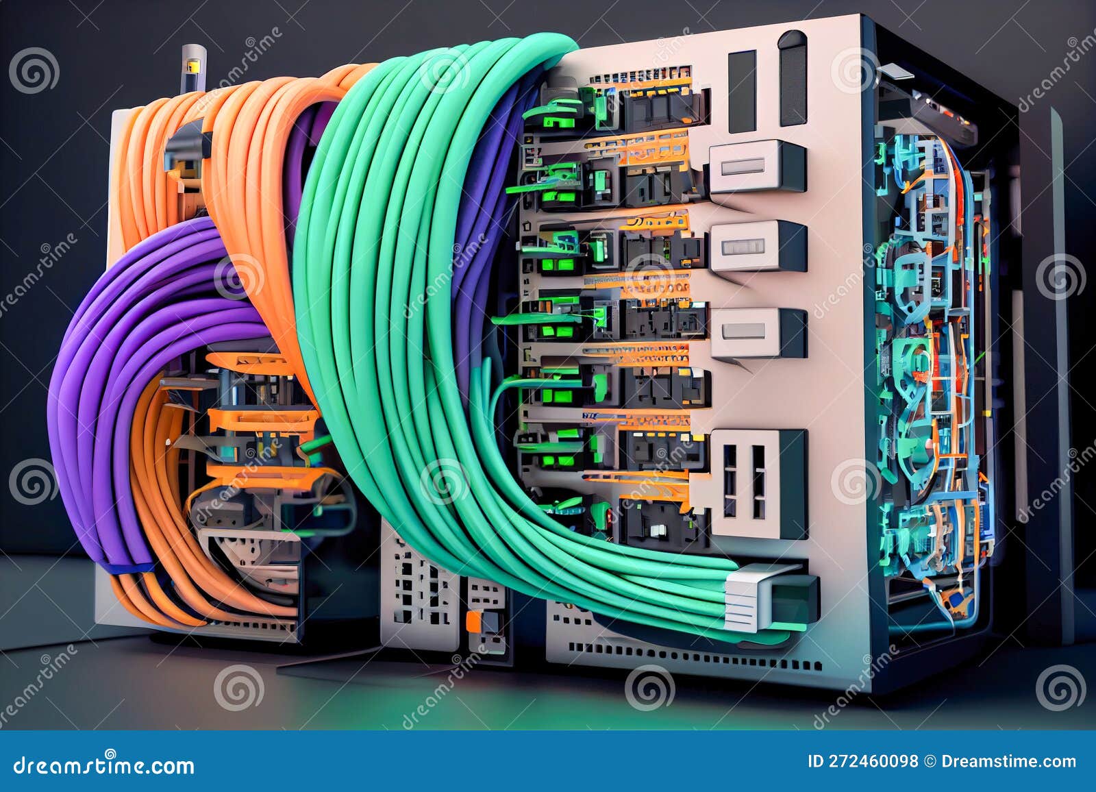 Internet Network. Communication Wires Connected To the Internet Stock ...