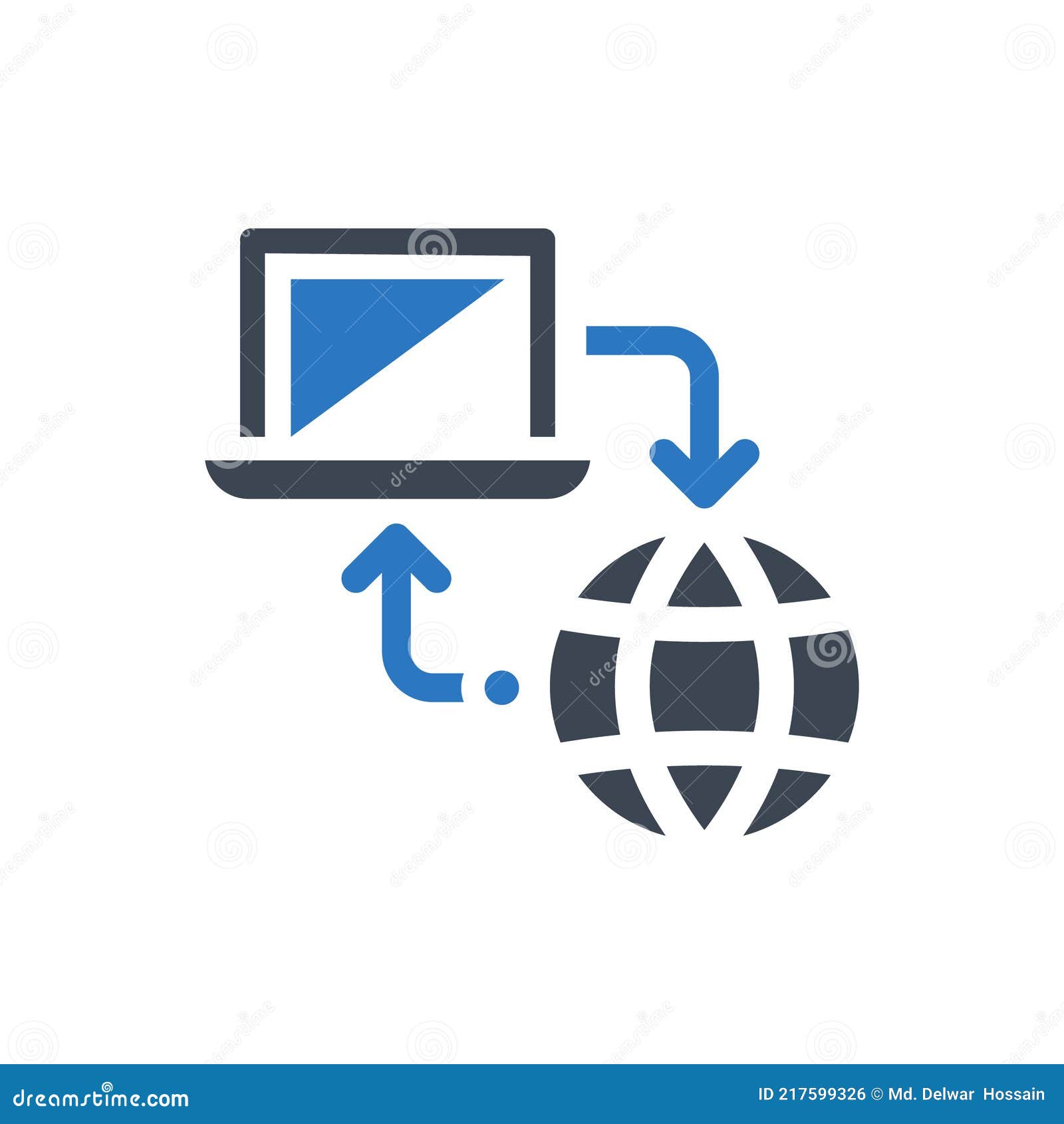 Internet network icon stock vector. Illustration of wireless - 217599326