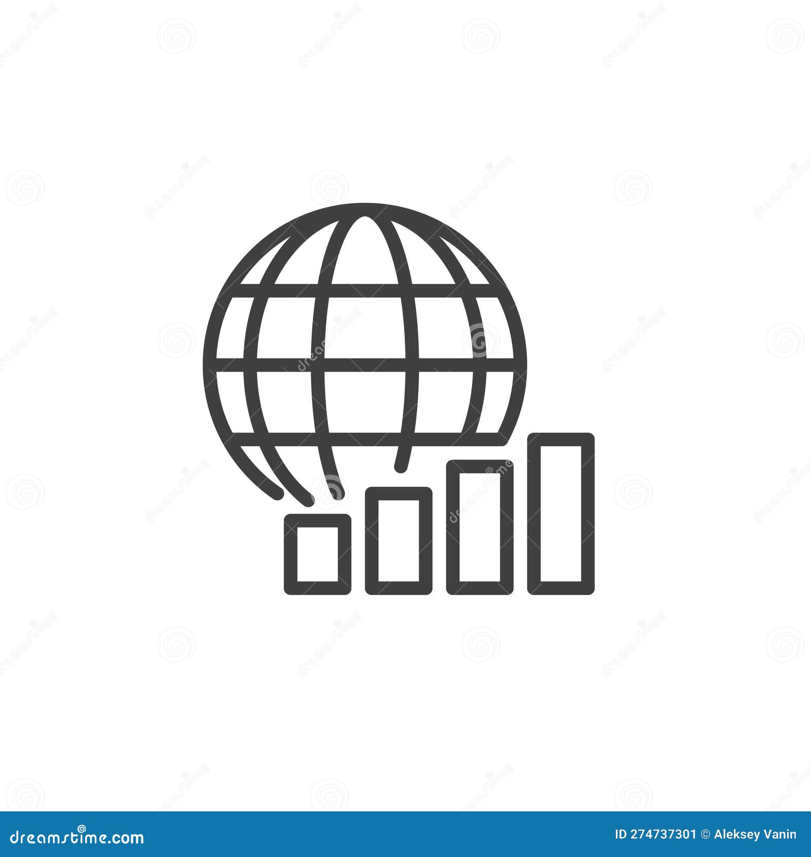 Internet network line icon stock vector. Illustration of sign - 274737301