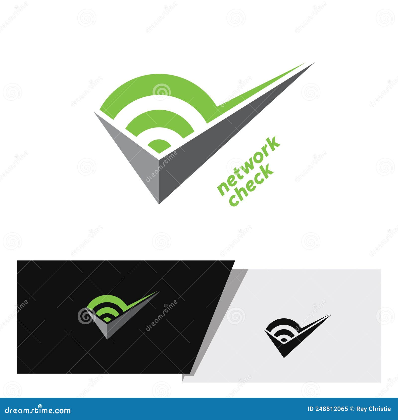 Internet Wifi Logo with Check Mark Stock Vector - Illustration of ...