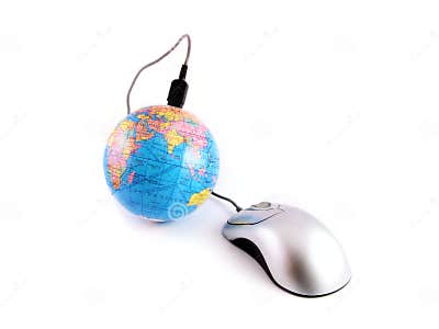Internet Network Online Mouse Connection Stock Image - Image of globe ...
