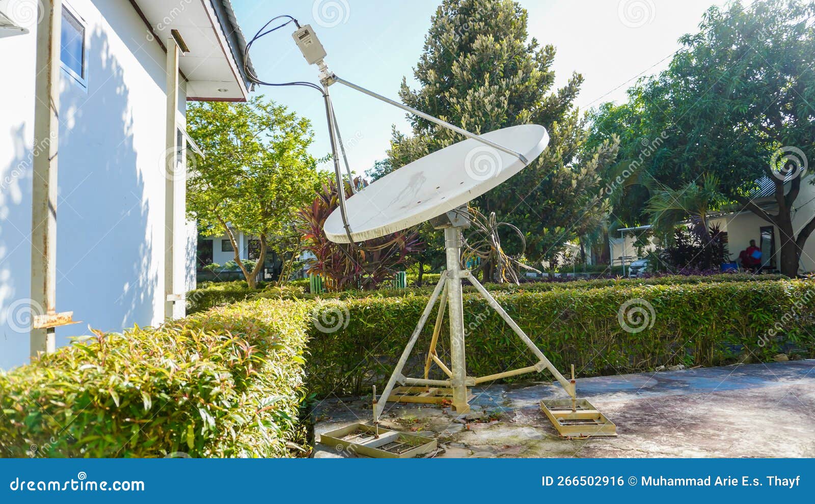 Satellite Dish for Home Internet Network Stock Photo - Image of ...