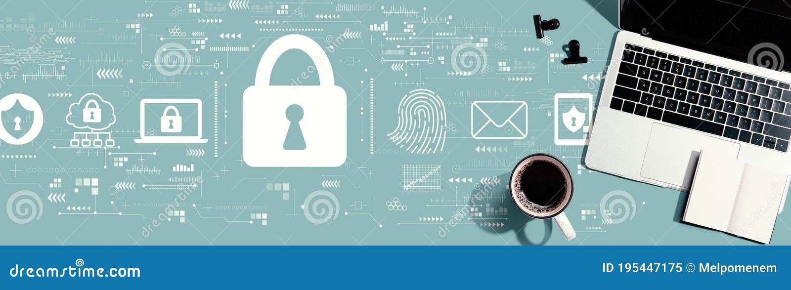 Internet Network Security Concept with a Laptop Computer Stock Image ...