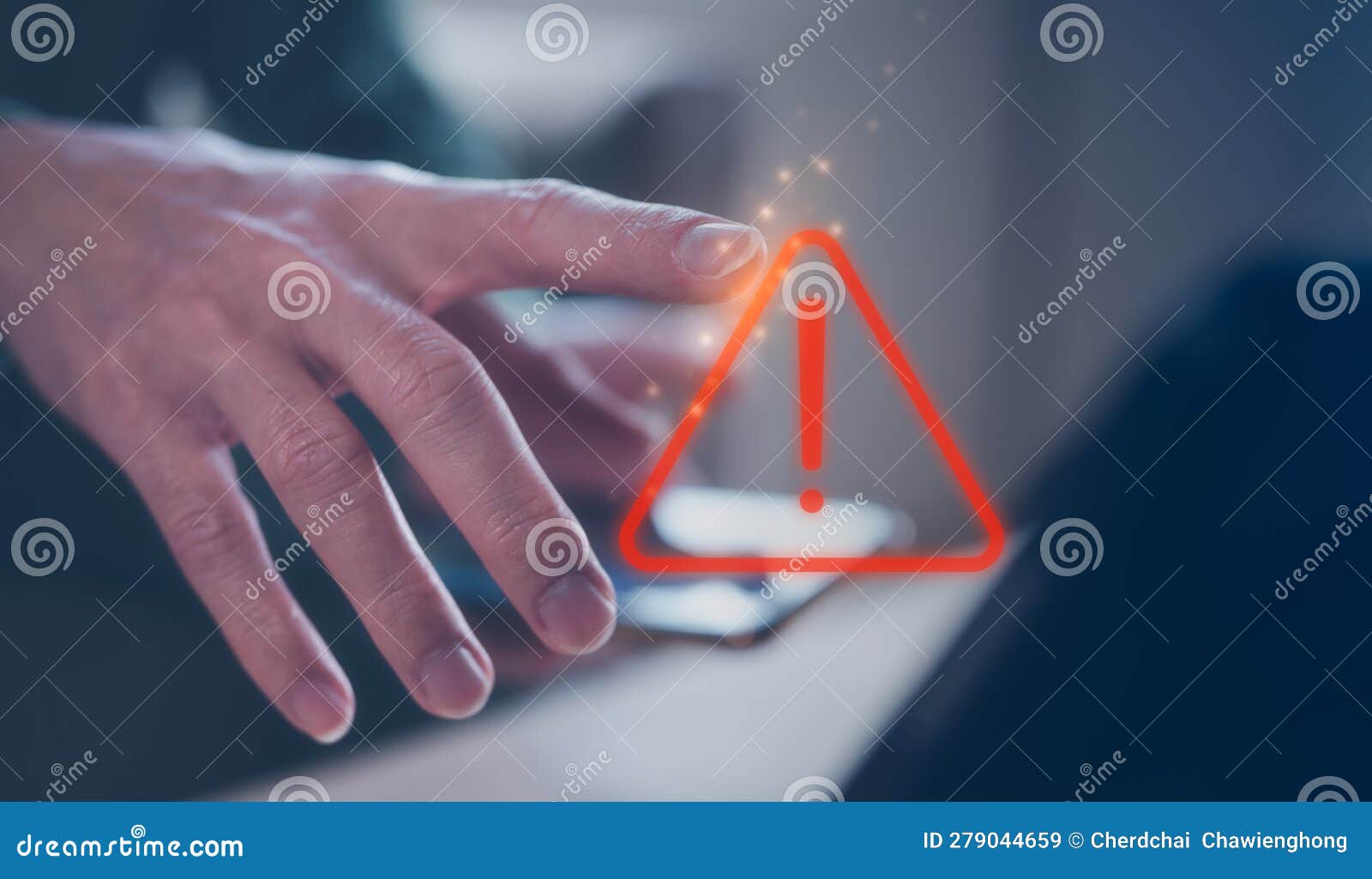 Internet Network Security Concept, Man Working on Computer with ...