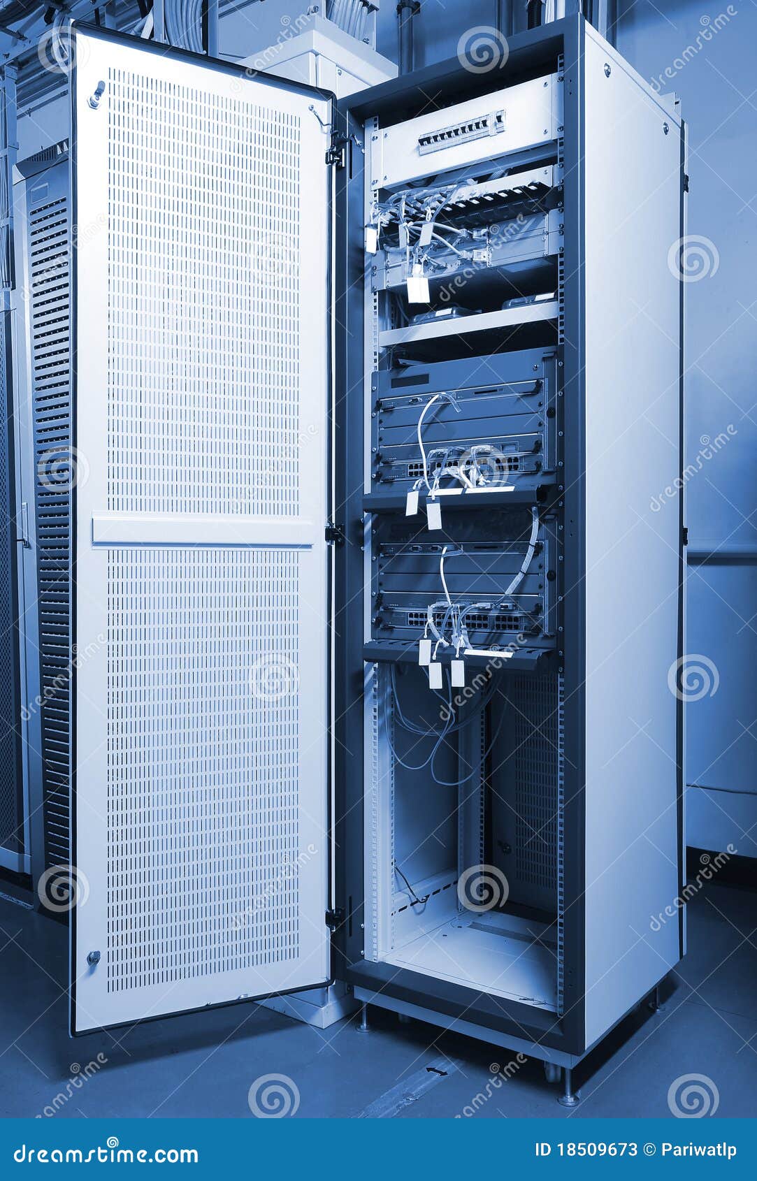 The Internet Network Server Stock Image - Image of room, site: 18509673